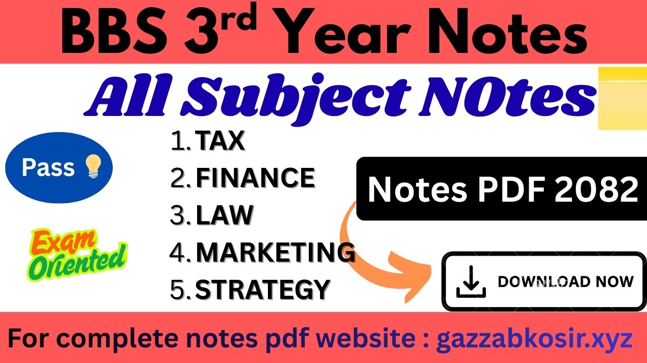 BBS 3rd Year - Gazzabko Tuition center
